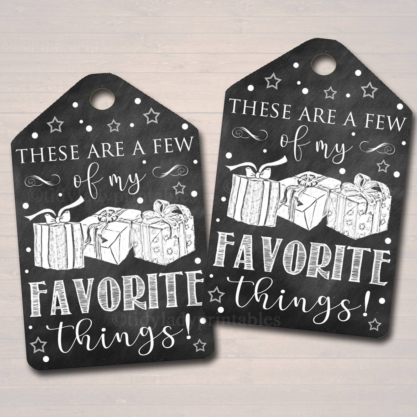 Favorite Things Party Gift Tags Teacher Printable Labels - Etsy