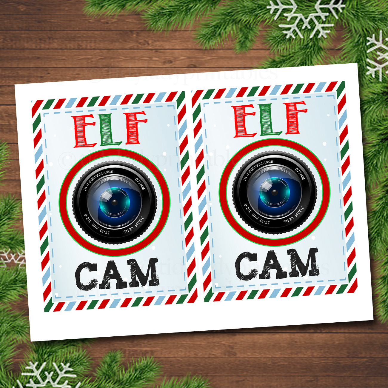 Elf Surveillance Sign: Christmas Printable Decor (instant Download) - Etsy