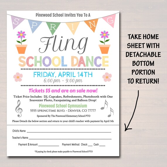 Spring Fling Dance Flyer