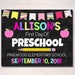 EDITABLE First Day of School Photo Prop Kindergarten Preschool ...