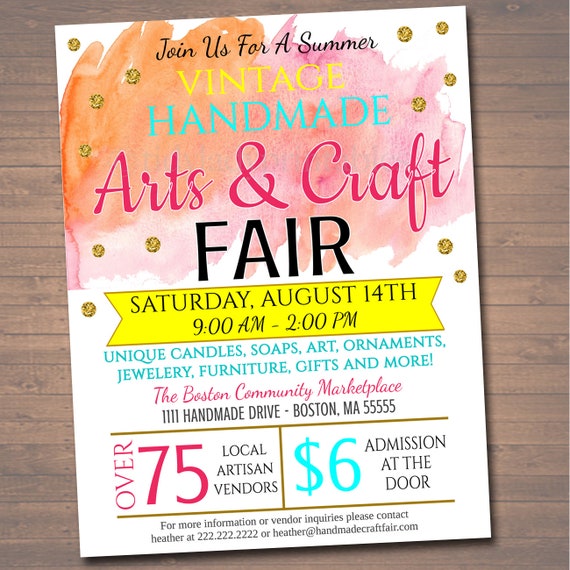Beautiful Craft Fair Flyer Template Mycreativeshop