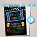 EDITABLE Trivia Night Party Invitation, Adult Birthday Invitation, DIY ...