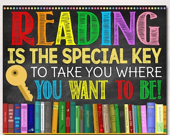 Printable Library Sign - Etsy