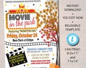 EDITABLE Popcorn Fundraiser Flyer, Printable PTA, PTO, School Church ...