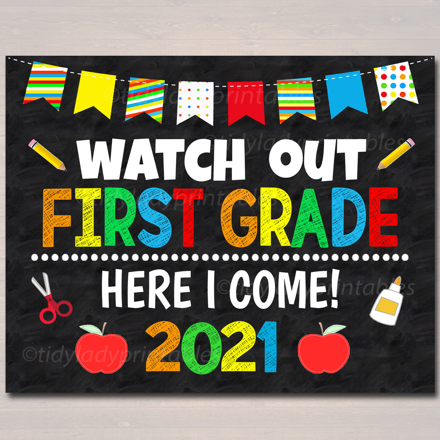 Watch Out First Grade Here I come Back to School Printable | Etsy