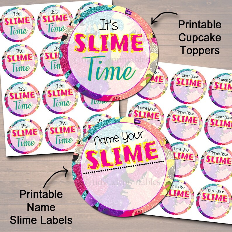 Editable Slime Birthday Party Pack: Mad Scientist Theme (digital ...