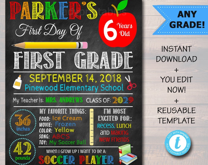 EDITABLE Back to School Photo Booth Props, End of Summer Party Props ...