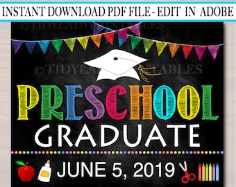 Preschool Graduation Poster | Etsy