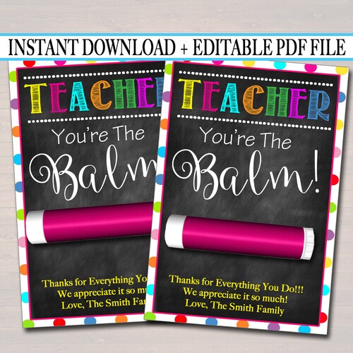 EDITABLE You're the Bomb Gift Tags Teacher Volunteer - Etsy