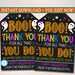 Halloween Gift Tags, Halloween Appreciation Favor Tags, Boo Thanks for ...