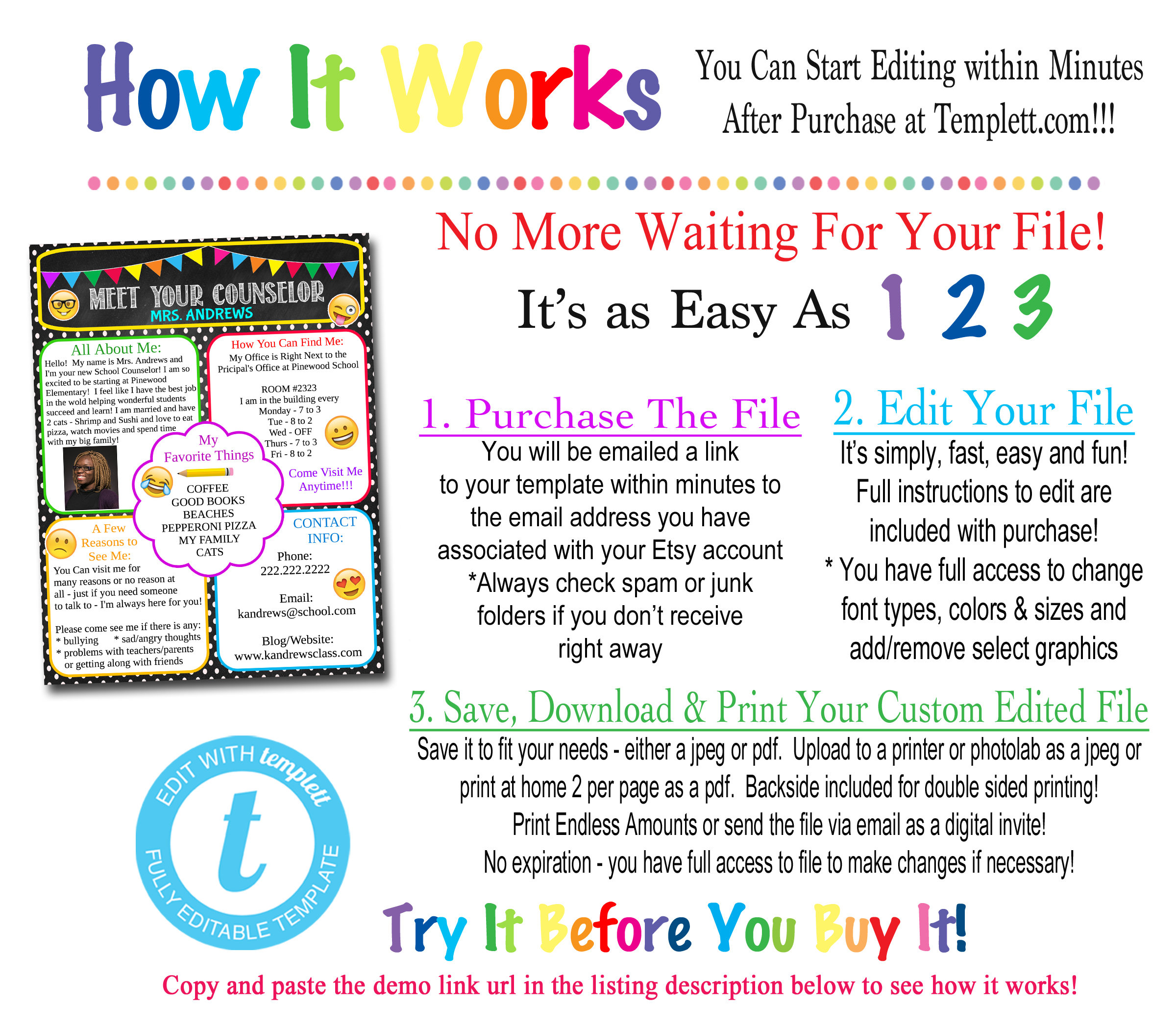 EDITABLE School Counselor Newsletter Template INSTANT - Etsy