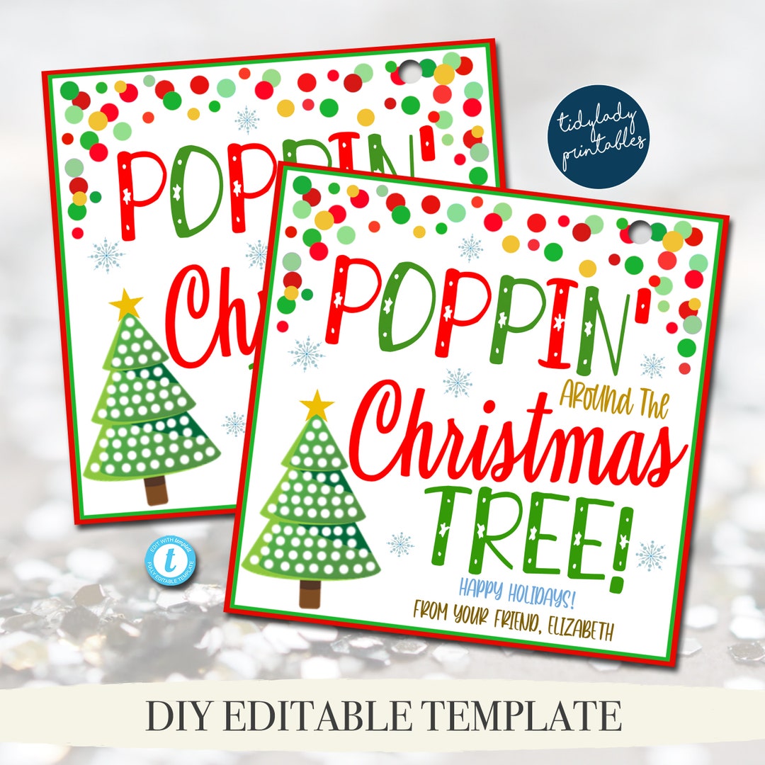 Christmas Pop It Gift Tags, Pop-it Gift Labels Merry Christmas Pop Its ...
