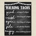 Walking Tacos Sign, Walking Taco Bar, DIY Taco Bar, Make Your Own Tacos ...