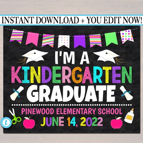 ANY GRADE Editable Last Day of Preschool Sign Printable - Etsy