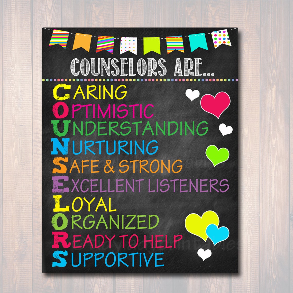 School Counselor Poster Counselors Are Acronym Art Office - Etsy