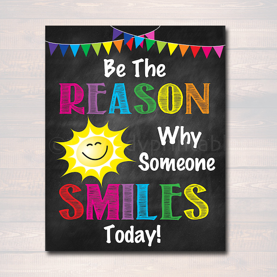 Be the Reason Someone Smiles Today, School Counselor Poster, Teen ...