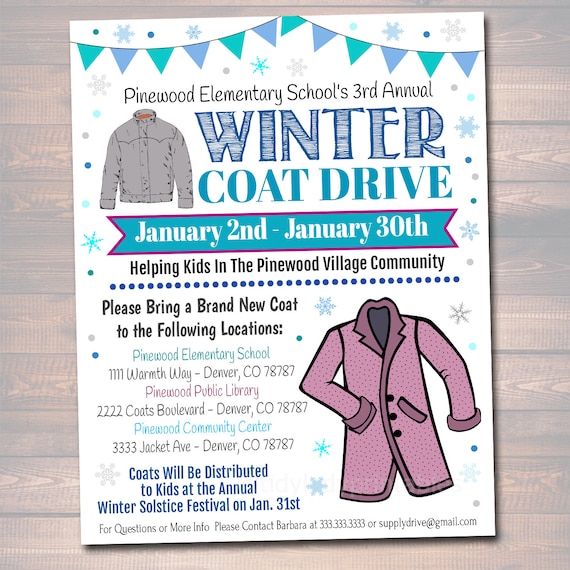 Winter Coat Drive Flyer