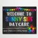 EDITABLE Daycare Door Sign, Child Care Sign, Daycare Door Hanger ...