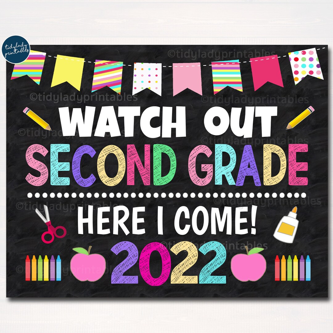 Watch Out Second Grade Here I Come Back to School Printable - Etsy