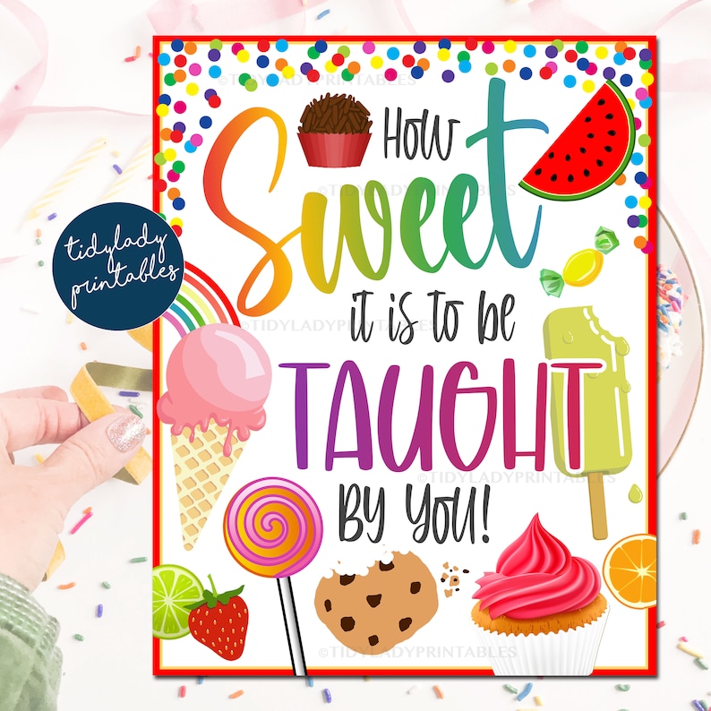 Teacher Appreciation Printable Sign, School Appreciation Week, How ...