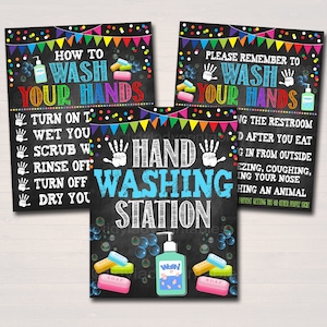 Hand Washing Posters, Health Safety Prevention Posters, School ...