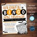 EDITABLE Hallowen Bingo Night Flyer, Printable Halloween Invitation ...