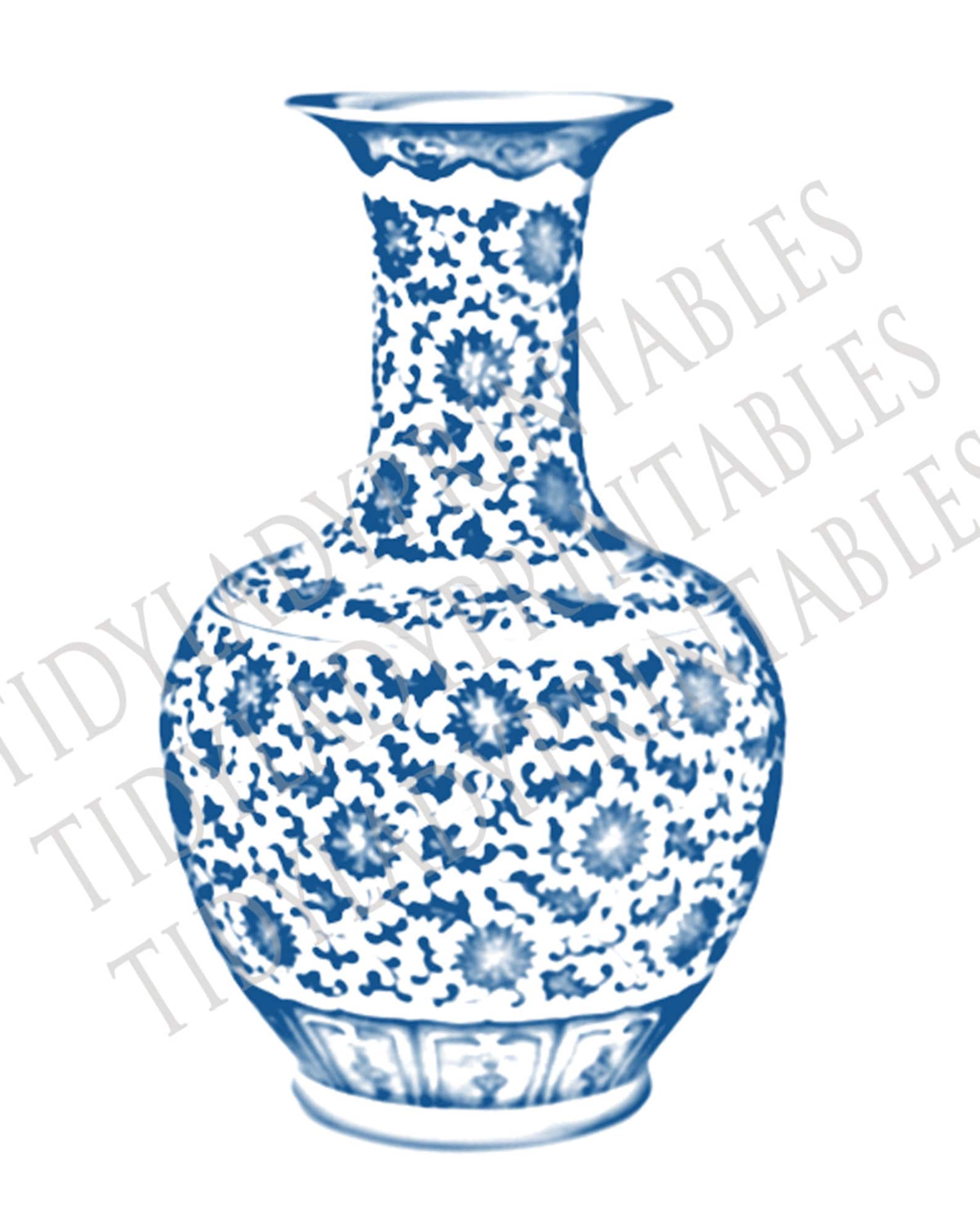 Blue and White Ginger Jar Digital Art Print INSTANT DOWNLOAD - Etsy