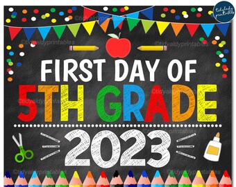5th First Day Sign - Etsy