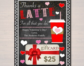 Thanks a Latte Valentine | Etsy