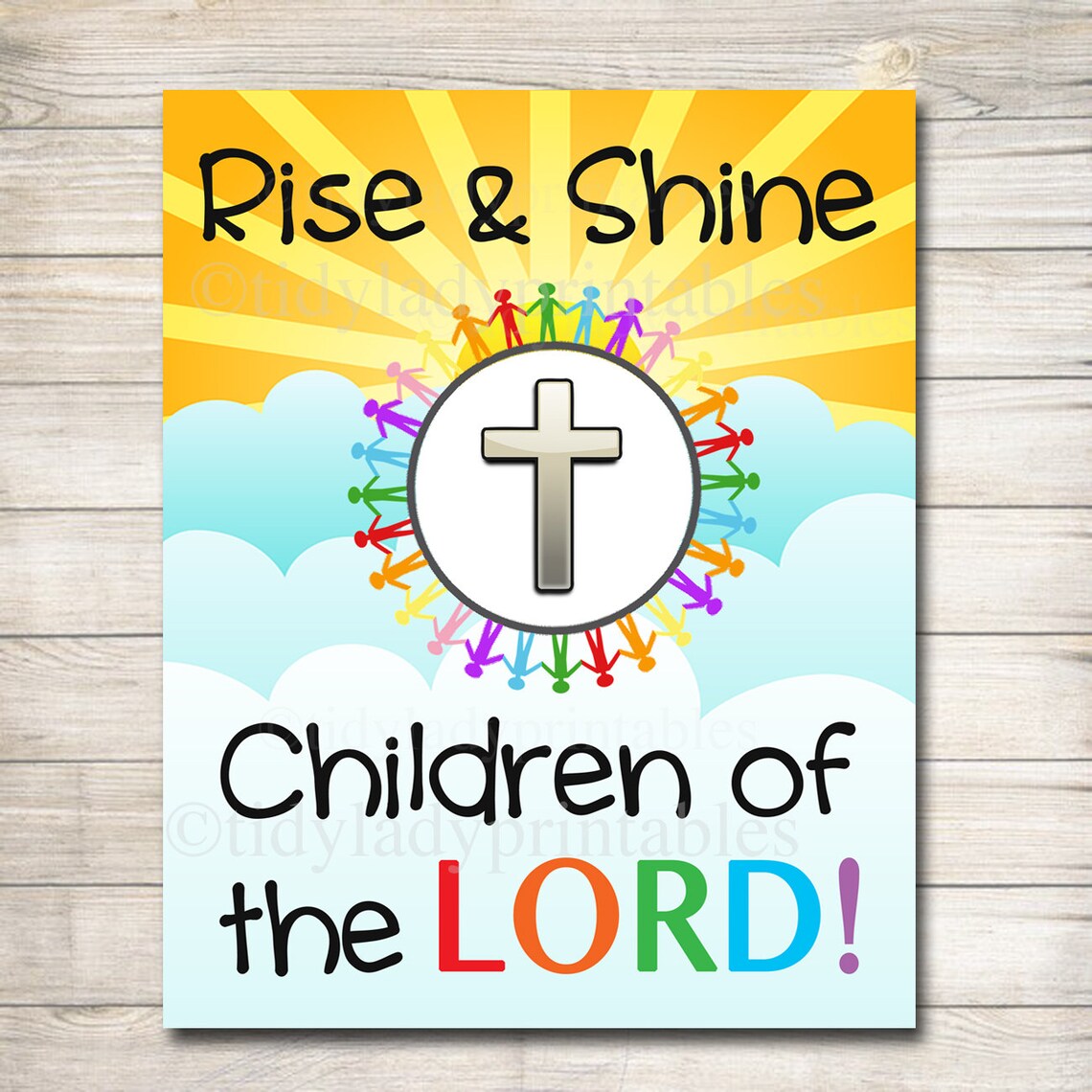 Children's Bible Song Art Print: Sunday School Decor (digital Download ...