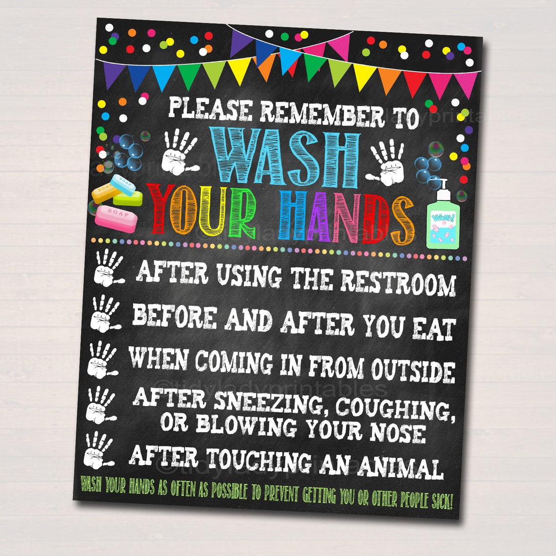 Hand Washing Posters Health Safety Prevention Posters School - Etsy