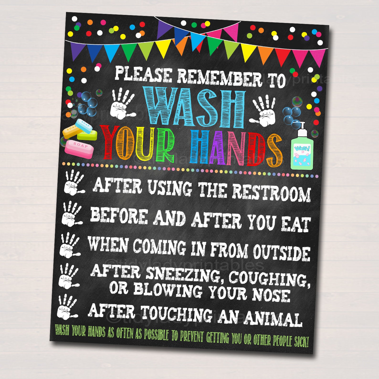 Hand Washing Posters Health Safety Prevention Posters School - Etsy