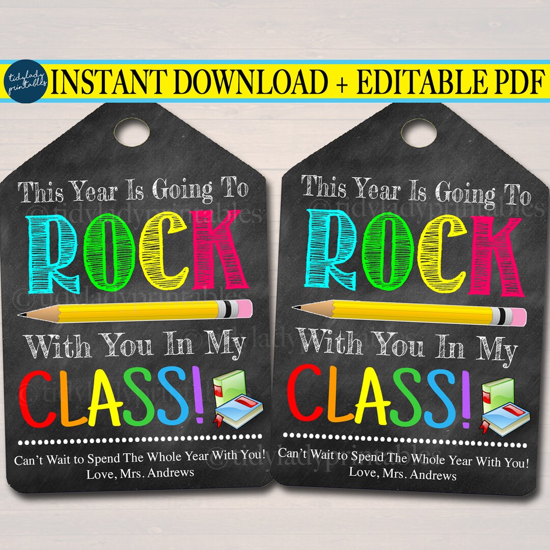EDITABLE Candy Classroom Printable Gift Tags, This Year is Going to ...