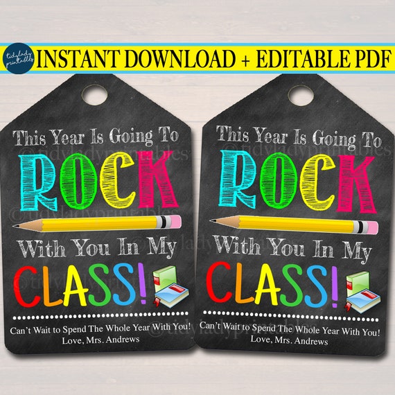 EDITABLE Candy Classroom Printable Gift Tags, This Year is Going to ...
