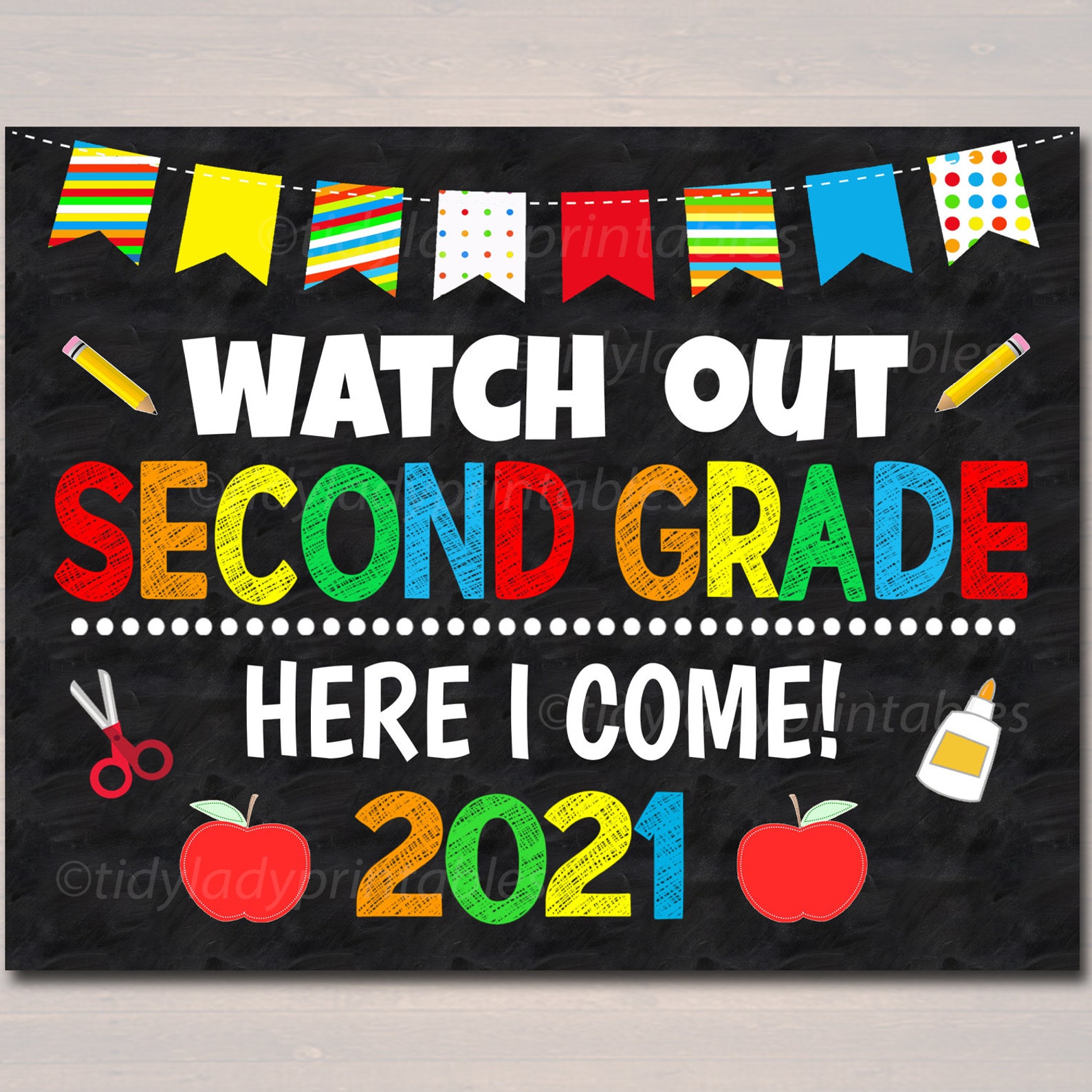 Watch Out Second Grade Here I Come Back to School Printable | Etsy