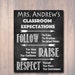 EDITABLE Classroom Rules Poster, Chalkboard Printable School Poster ...