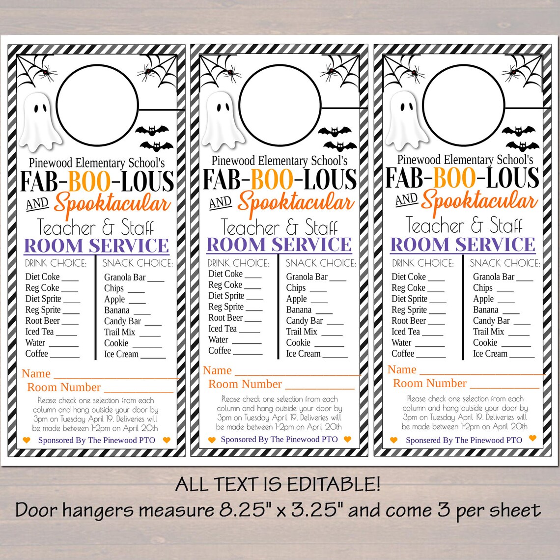 Halloween Room Service Door Hanger: Teacher Staff Appreciation ...