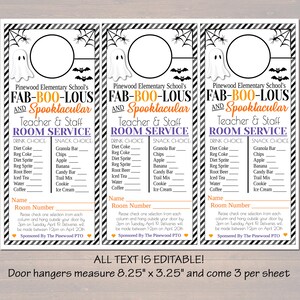 Halloween Room Service Door Hanger: Teacher Staff Appreciation ...