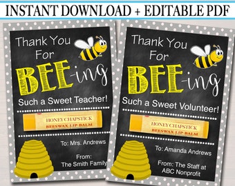 Chapstick Teacher Gift | Etsy