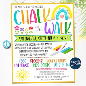 Chalk the Walk Flyer, Homeschool Social Connection Event Idea ...