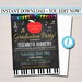 Music Teacher Graduation Invitation, Chalkboard Printable, College ...