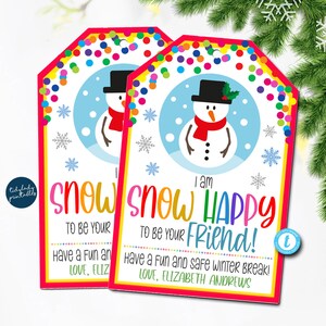 I Am SNOW Glad We're Friends Tag Happy We Are Friends Gift Tags ...