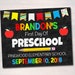 EDITABLE First Day of School Photo Prop Kindergarten Preschool ...