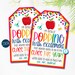 Back to School Gift Tags: Popping With Excitement, Editable (digital ...