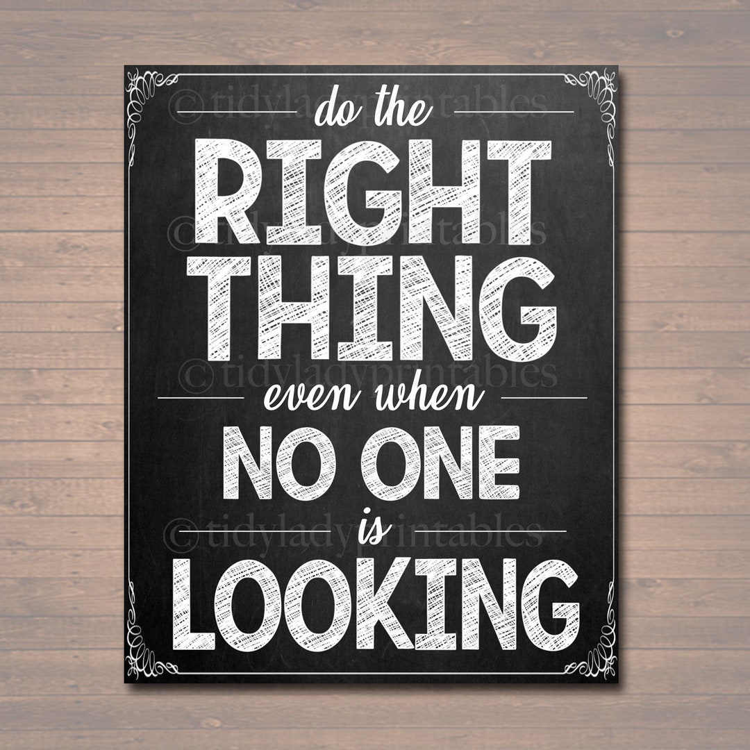 Do the Right Thing Poster: School Counselor Office Decor (digital ...