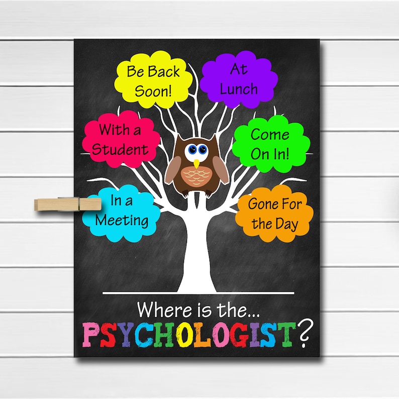 Where is the School Psychologist Door Sign School Counselor - Etsy