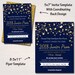 EDITABLE Prom Set, Dance Flyer Invitation Ticket Starry Night, Gold Glitter Under the Stars High ...