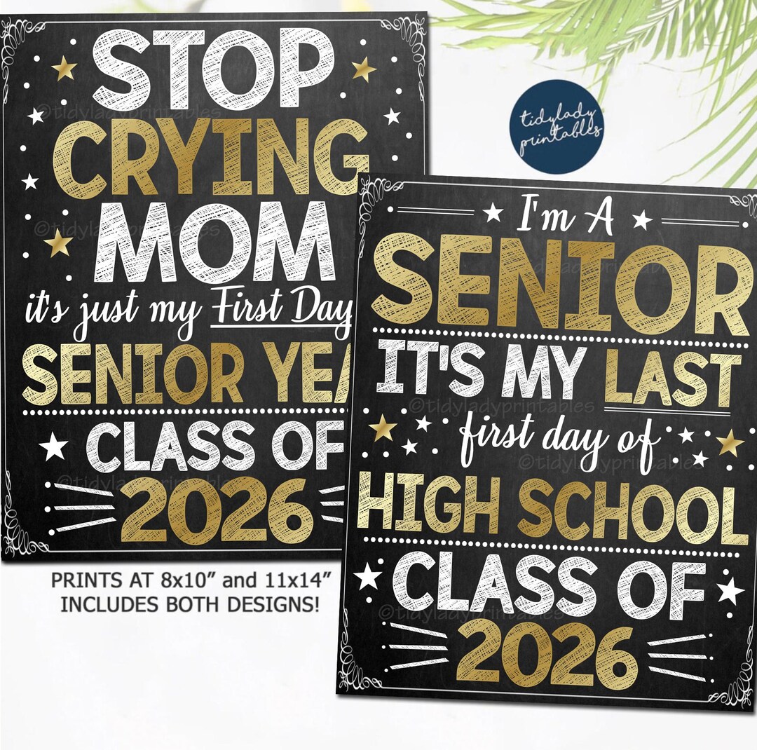 Senior Year Sign: Class of 2025, Back to School Photo Prop (digital ...