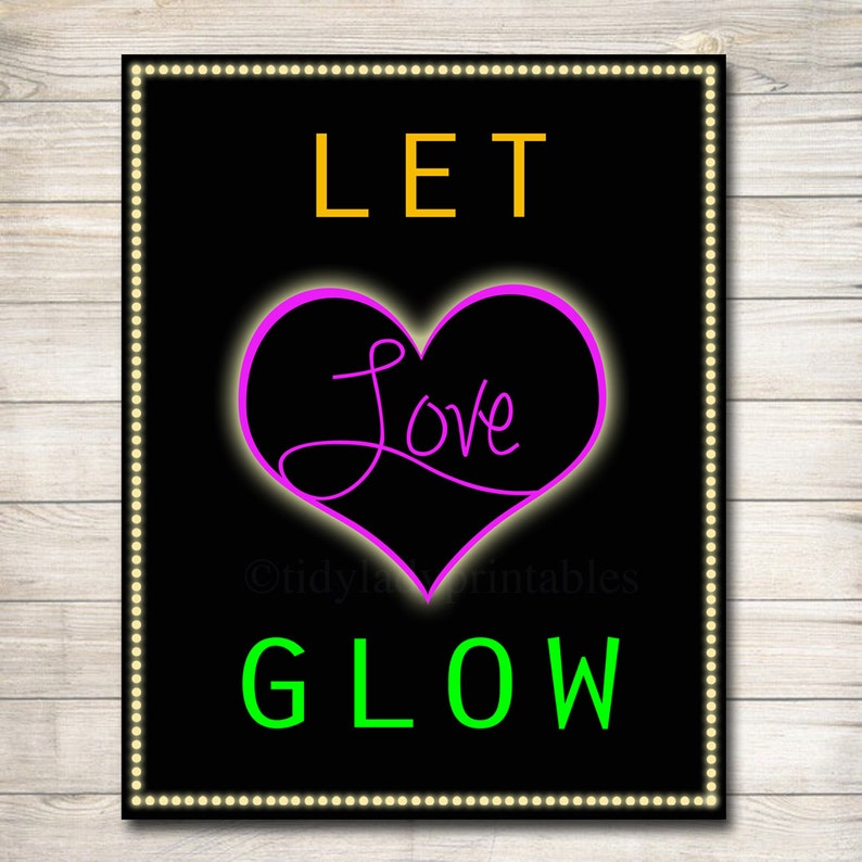 Let Love Glow Wedding Glow Stick Sign Wedding Reception Send - Etsy Let Love Glow Wedding Glow Stick Sign Wedding Reception Send - Etsy