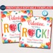 EDITABLE Valentine You Rock Gift Tags, Candy You're a Gem Valentine ...